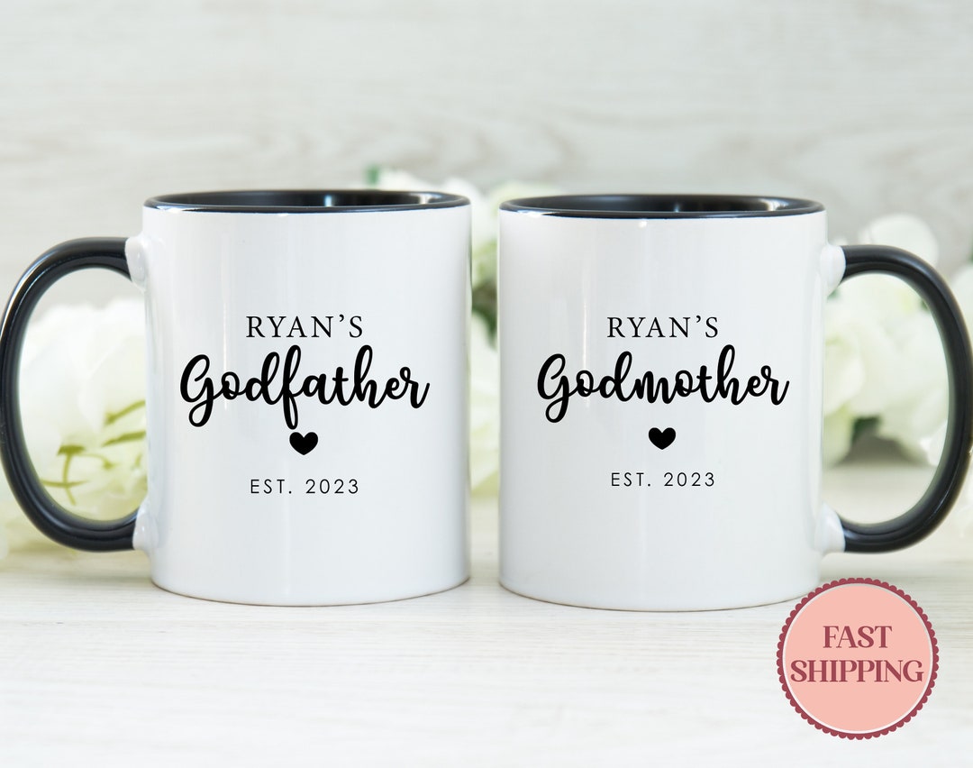 Custom Godparents Mug Godfather & Godmother Mug Personalised Godparent ...