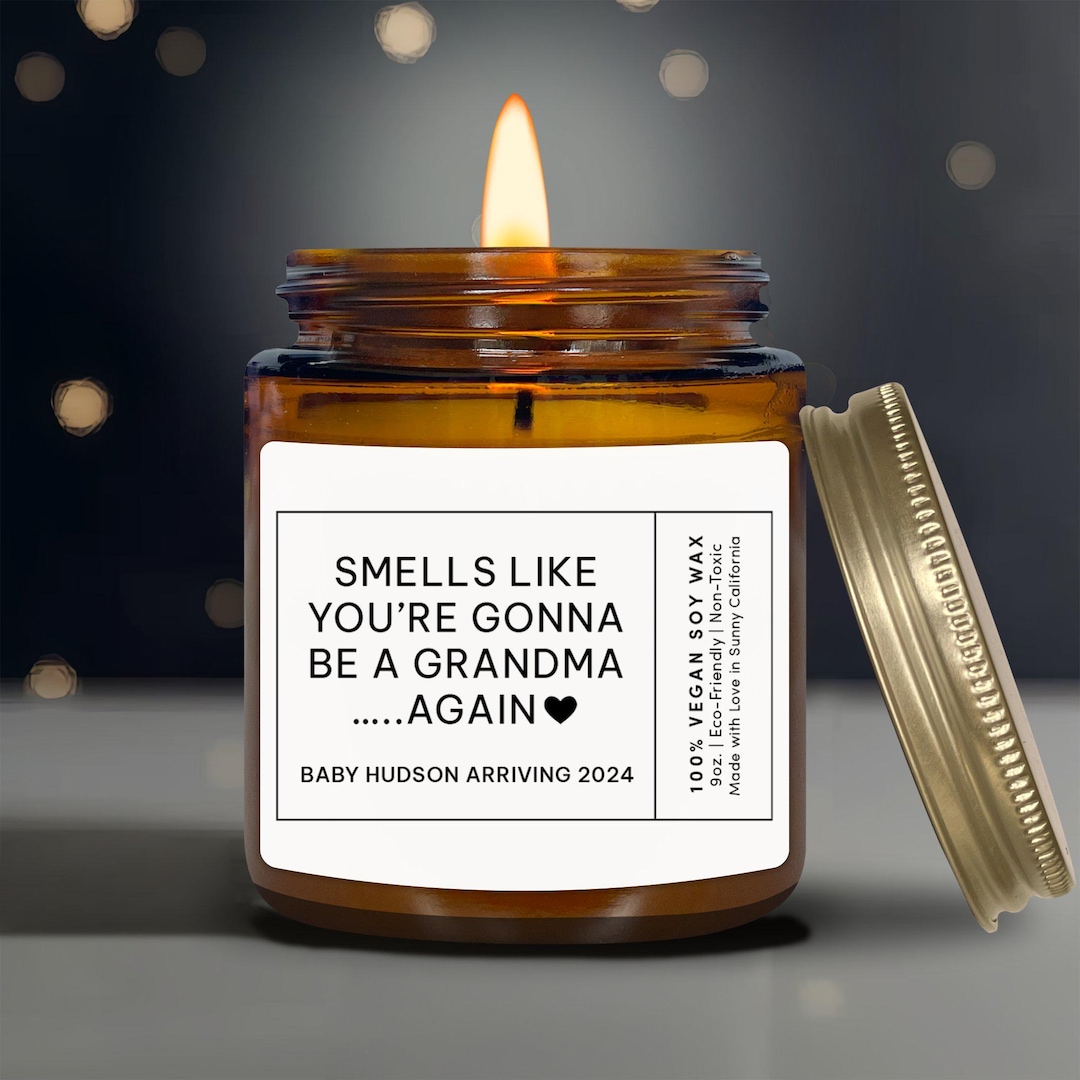 Smells Like You're Gonna Be a Grandma Again Candle, 2nd Pregnancy ...
