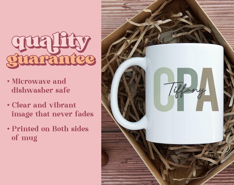 Personalized CPA Mug • Custom CPA Coffee Mug • Gift for Cpa ...