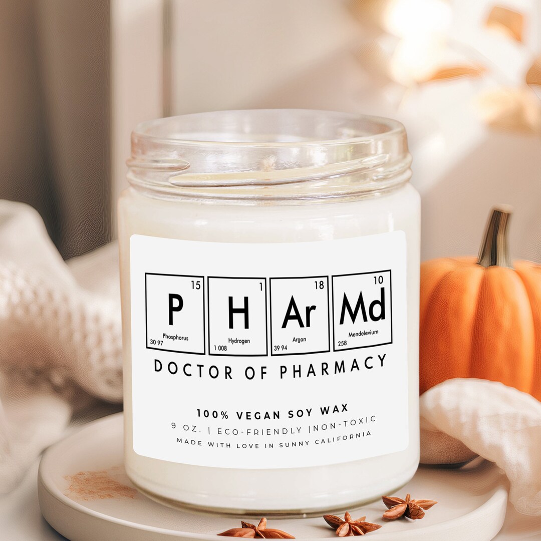 Doctor of Pharmacy Candle, Pharmd Candle, Pharmacist Gifts, Eco ...