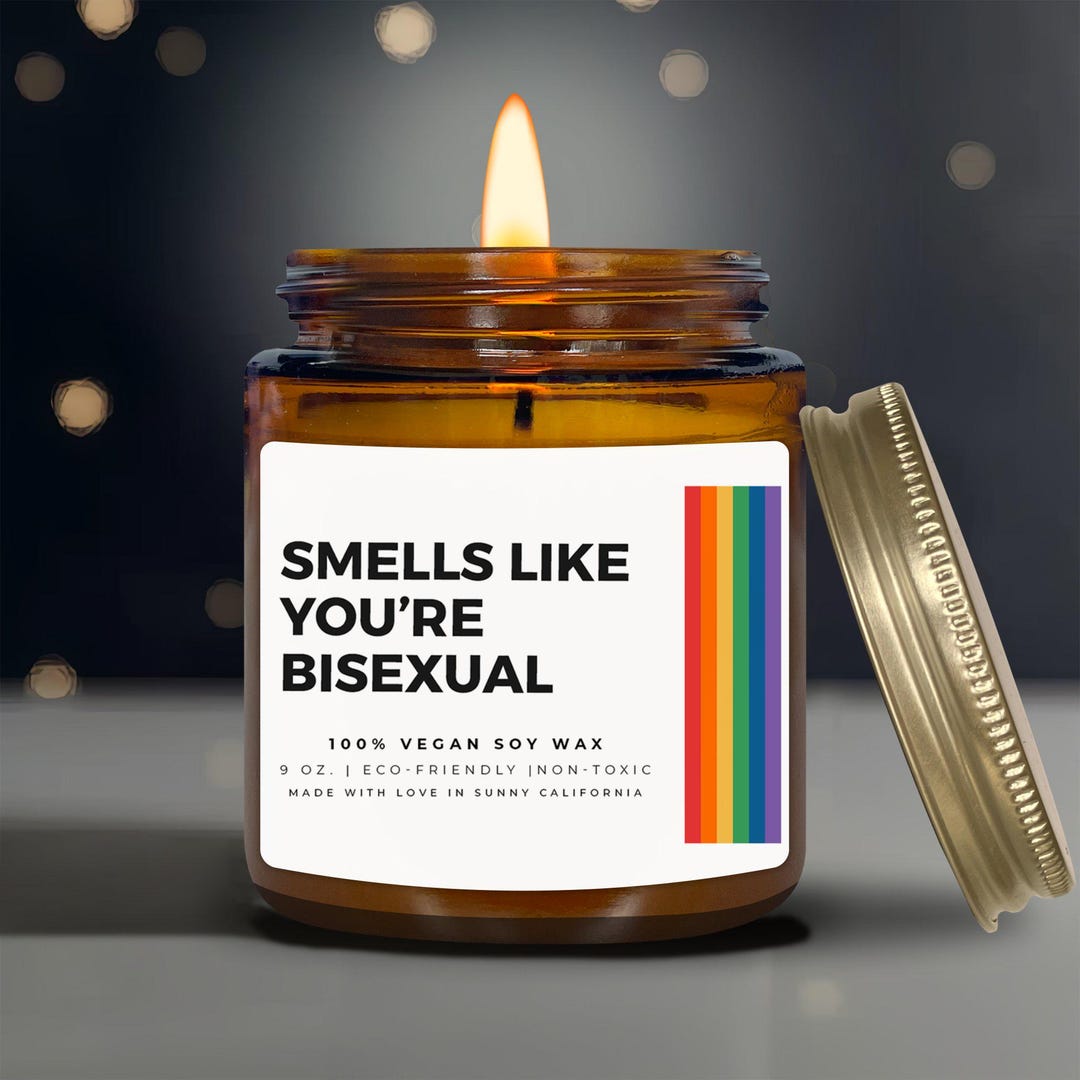 Smells Like You're Bisexual Candle, Funny LGBTQ Gifts, Pride Candle ...