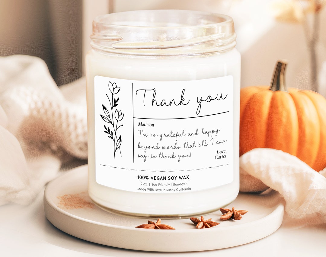 Personalized Thank You Message Candles, Christmas Gift With Custom Message, Birthday Candles ...