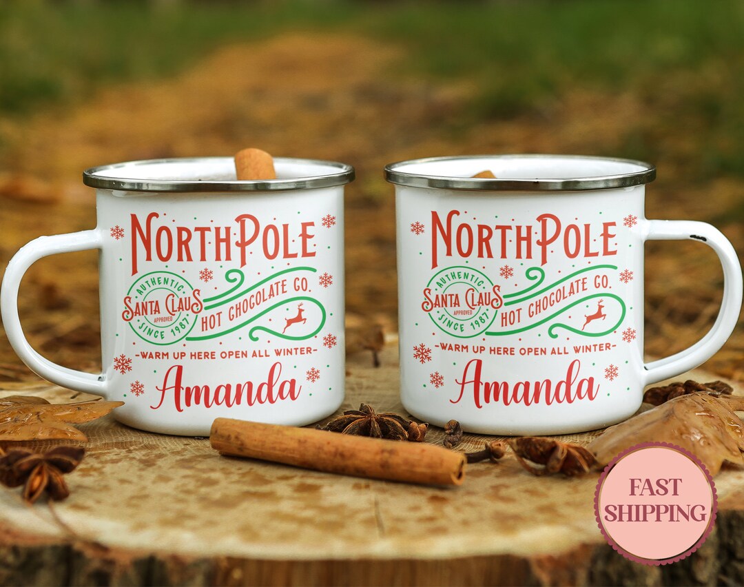 Northpole Hot Chocolate Mug Custom Christmas Coffee Mugs - Etsy