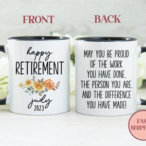 Custom Happy Retirement Mug • Personalized Retirement Gifts ...
