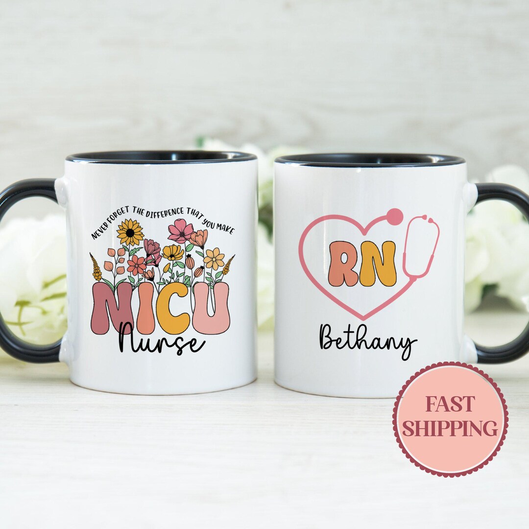 Personalized NICU Nurse Mug, Preemie Nurse Mug, Thank You Gift, Nursery ...