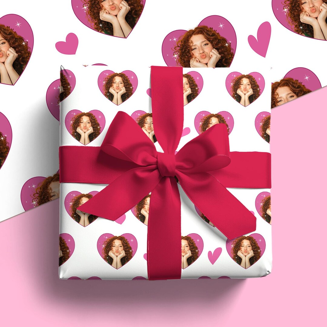 Custom Face Wrapping Paper: Personalized Valentine’s Day Gift for ...