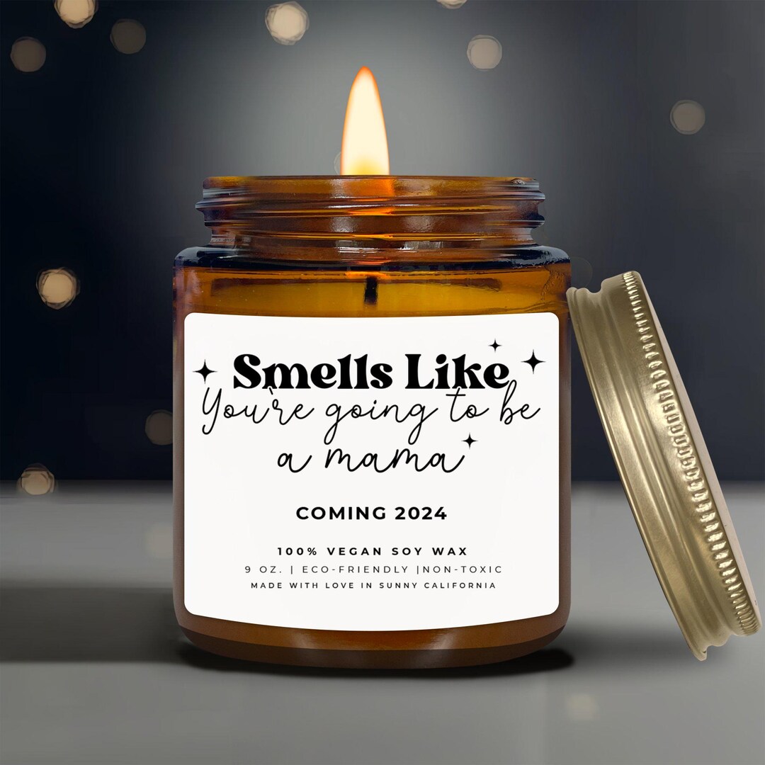 Smells Like You're Going to Be A Mama Candle, Pregnancy Announcement ...