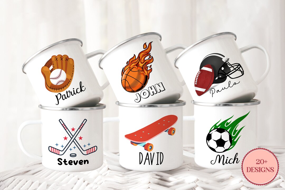 Personalized Sports Mug for Kids, Kids in Sports Custom Gift, Children ...