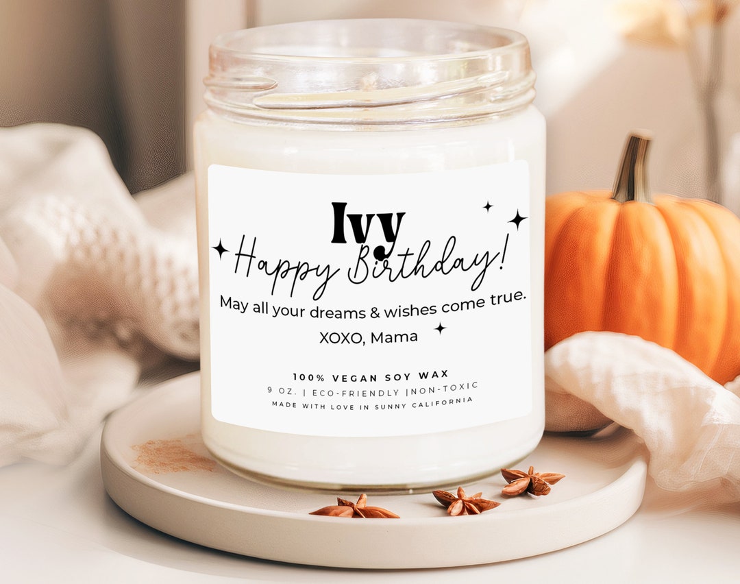 Personalized Birthday Candles Custom Name Happy Birthday - Etsy