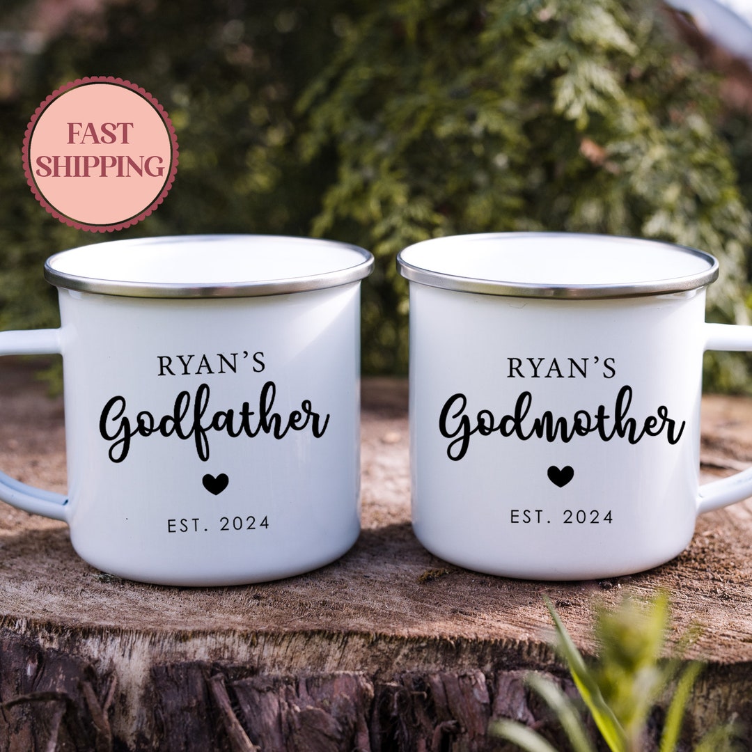 Custom Godparent Mug, Est 2024 Mug, Custom Baptism Mug, Personalized ...