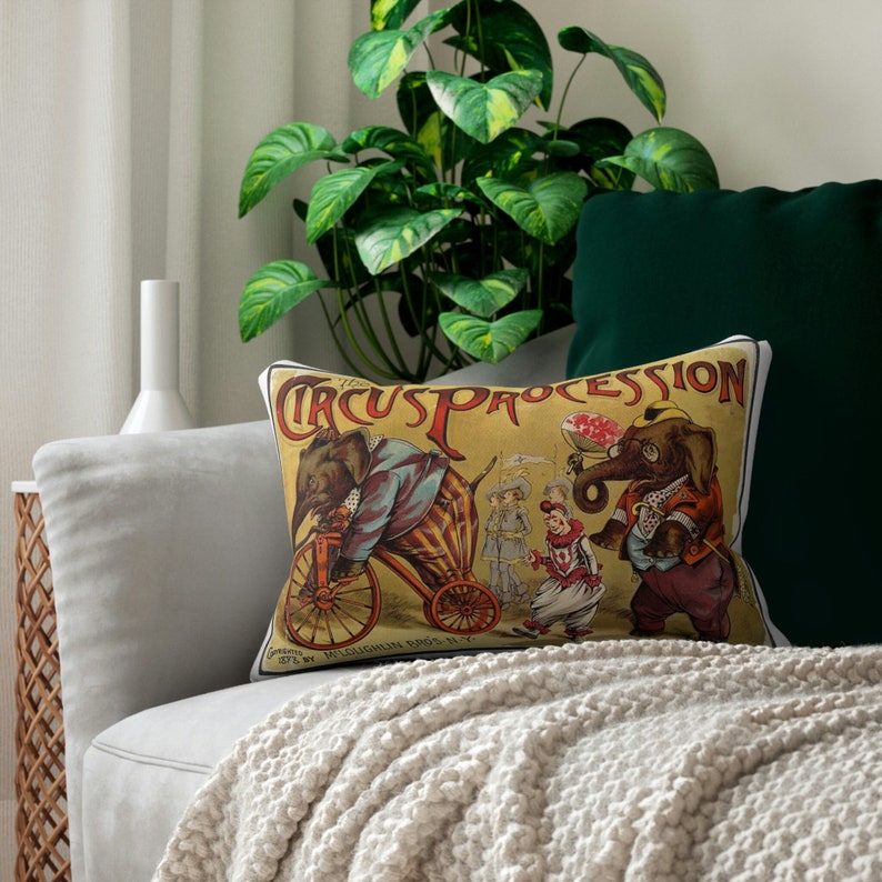 Art Deco - Vintage Circus - Double-sided - 20x14 - Spun Polyester ...