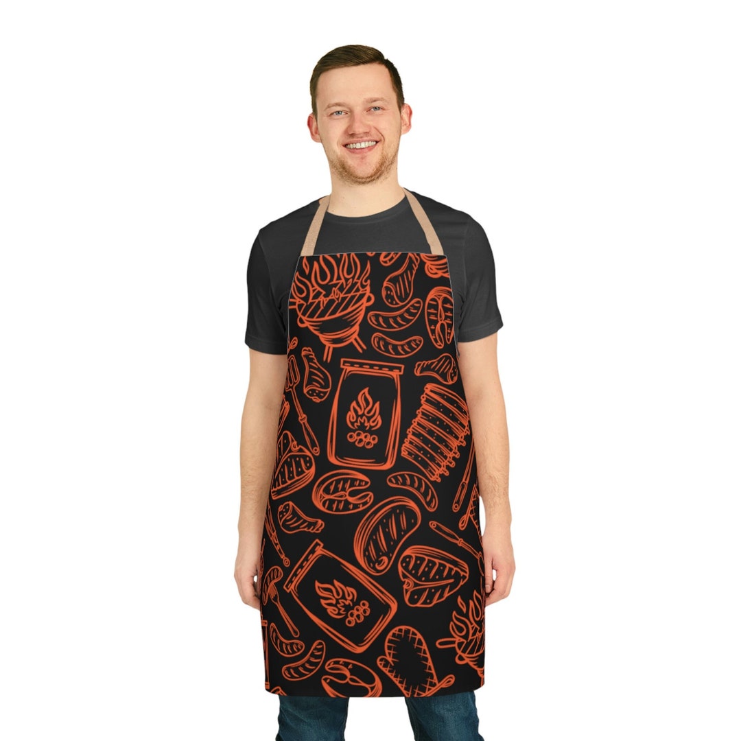 BBQ - Barbecue - Canvas Apron - Free Shipping! - Etsy