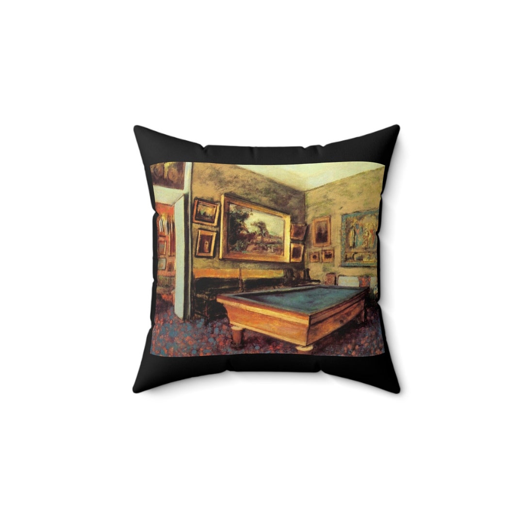 Vintage Billiards Poster Pillow – Art Deco Style Accent Pillow - Etsy