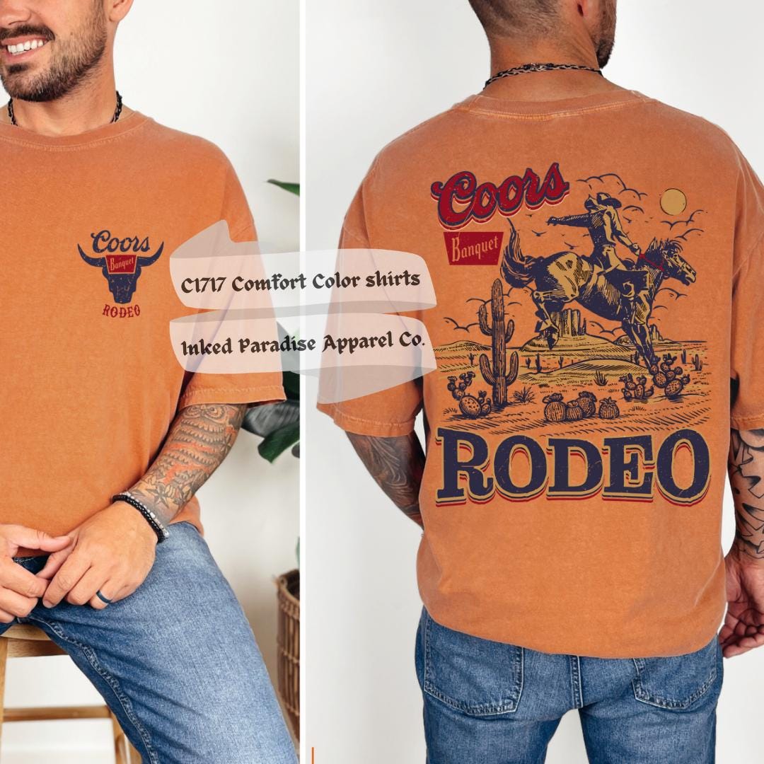 Coors Rodeo Shirt, Rodeo Shirt, Western Graphic Tee, Vintage Western ...