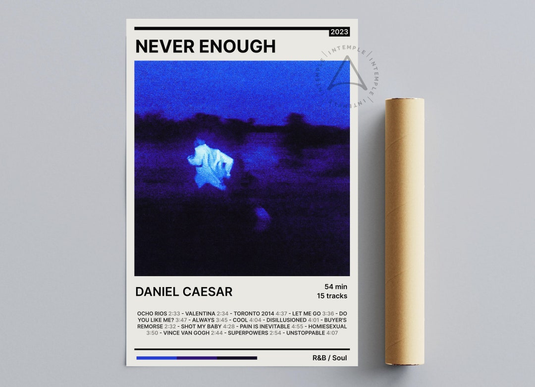Daniel Caesar Poster NEVER ENOUGH Poster Tracklist Album - Etsy
