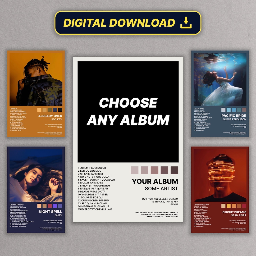 Custom Album Poster | Choose Your Own Album Poster, Album Cover Poster ...