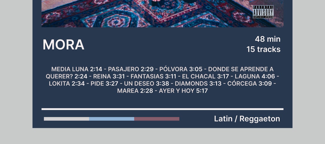 Mora Poster ESTRELLA Poster Tracklist Album Poster - Etsy