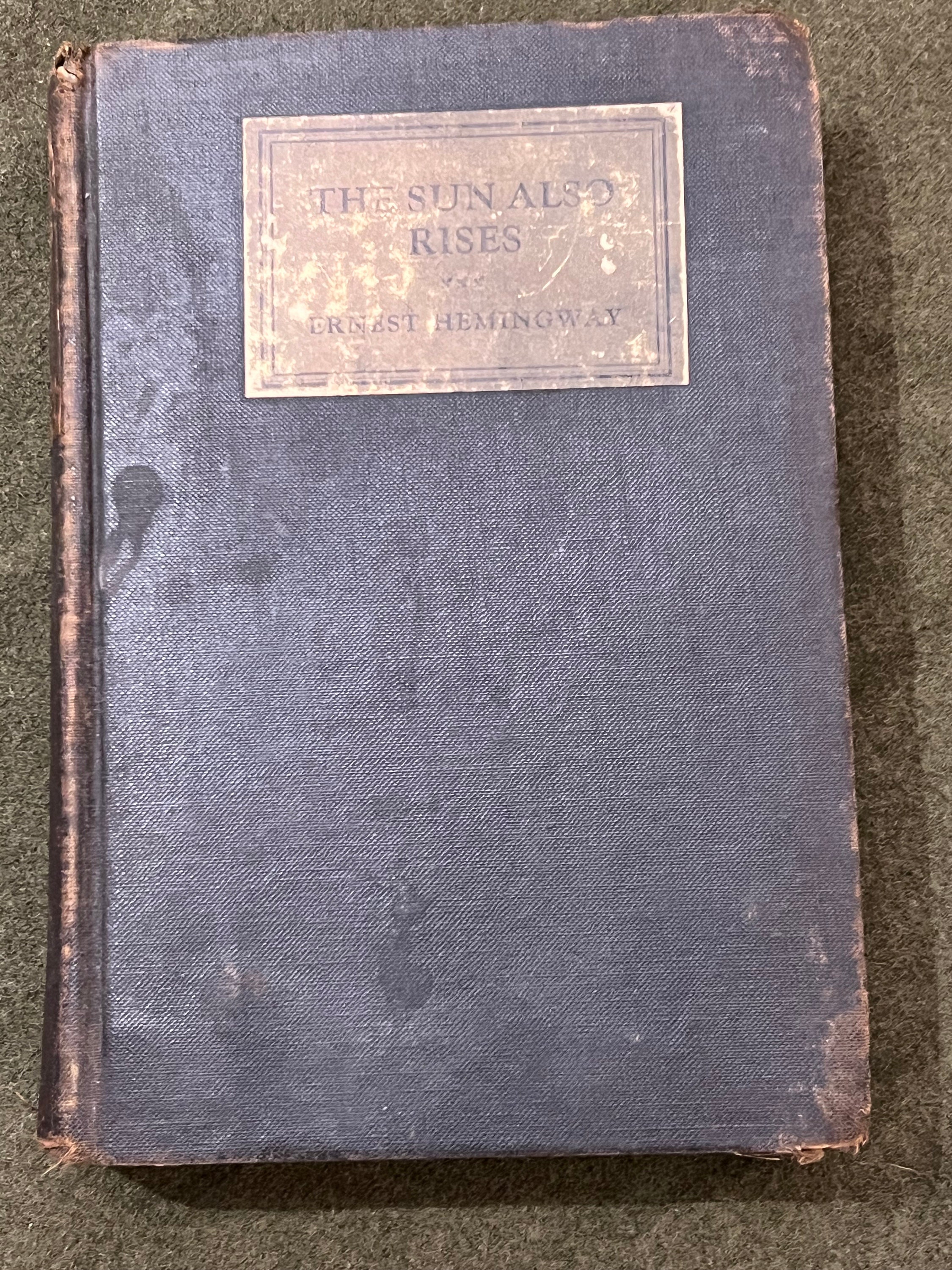The Sun Also Rises ~ ERNEST HEMINGWAY ~ 1926 True First Edition - Etsy