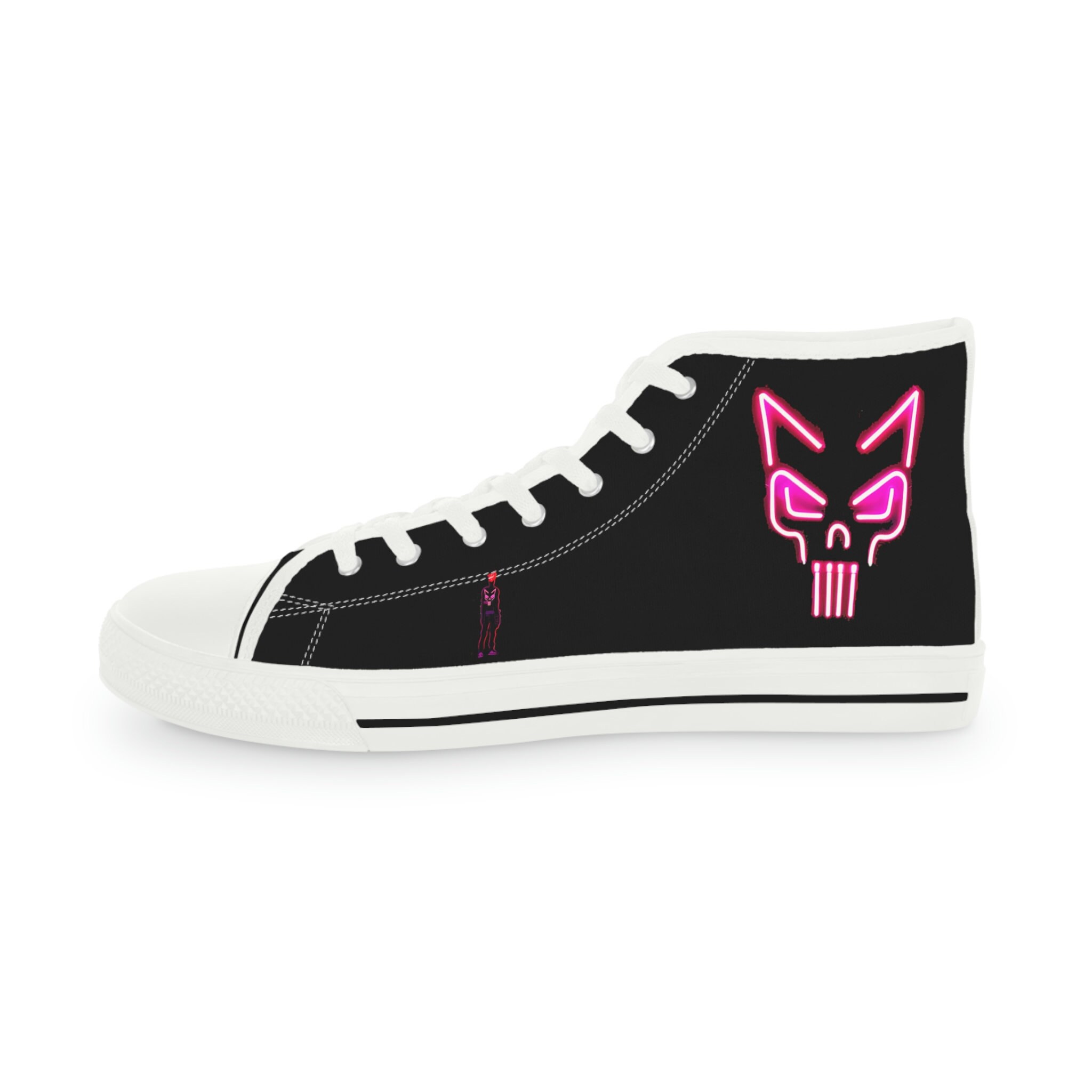 Men's High Top Sneakers Comic Book Sneakers Comic Shoes Devil Skull ...