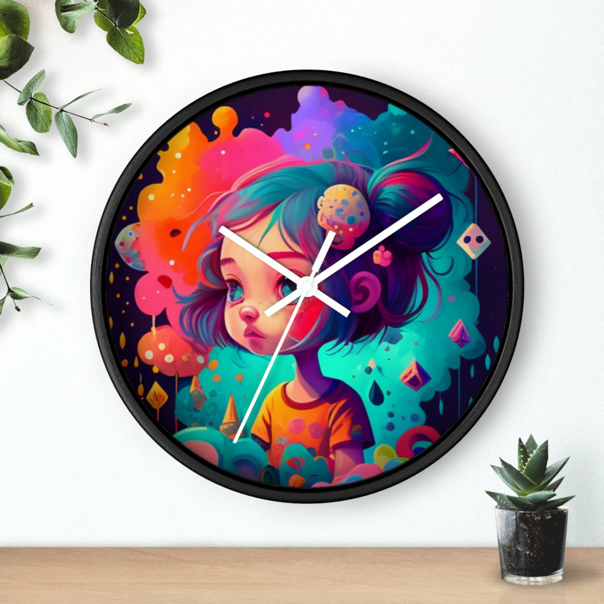Wall Clock Anime Girl Clock - Etsy