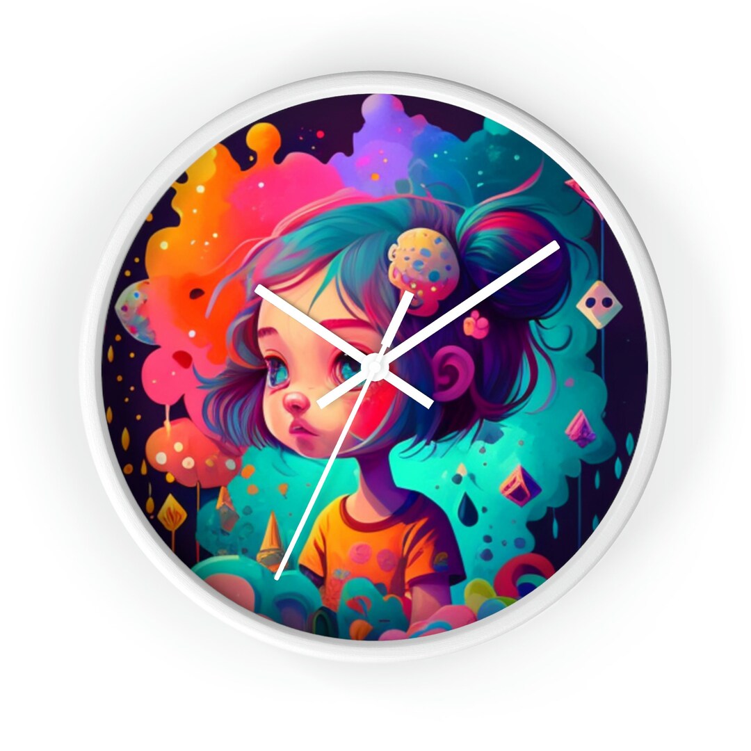 Wall Clock Anime Girl, Concept Art Girl - Etsy