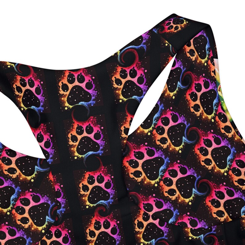 Rainbow Panda Paws - Girls Two Piece Swimsuit - Panda Paw Print ...