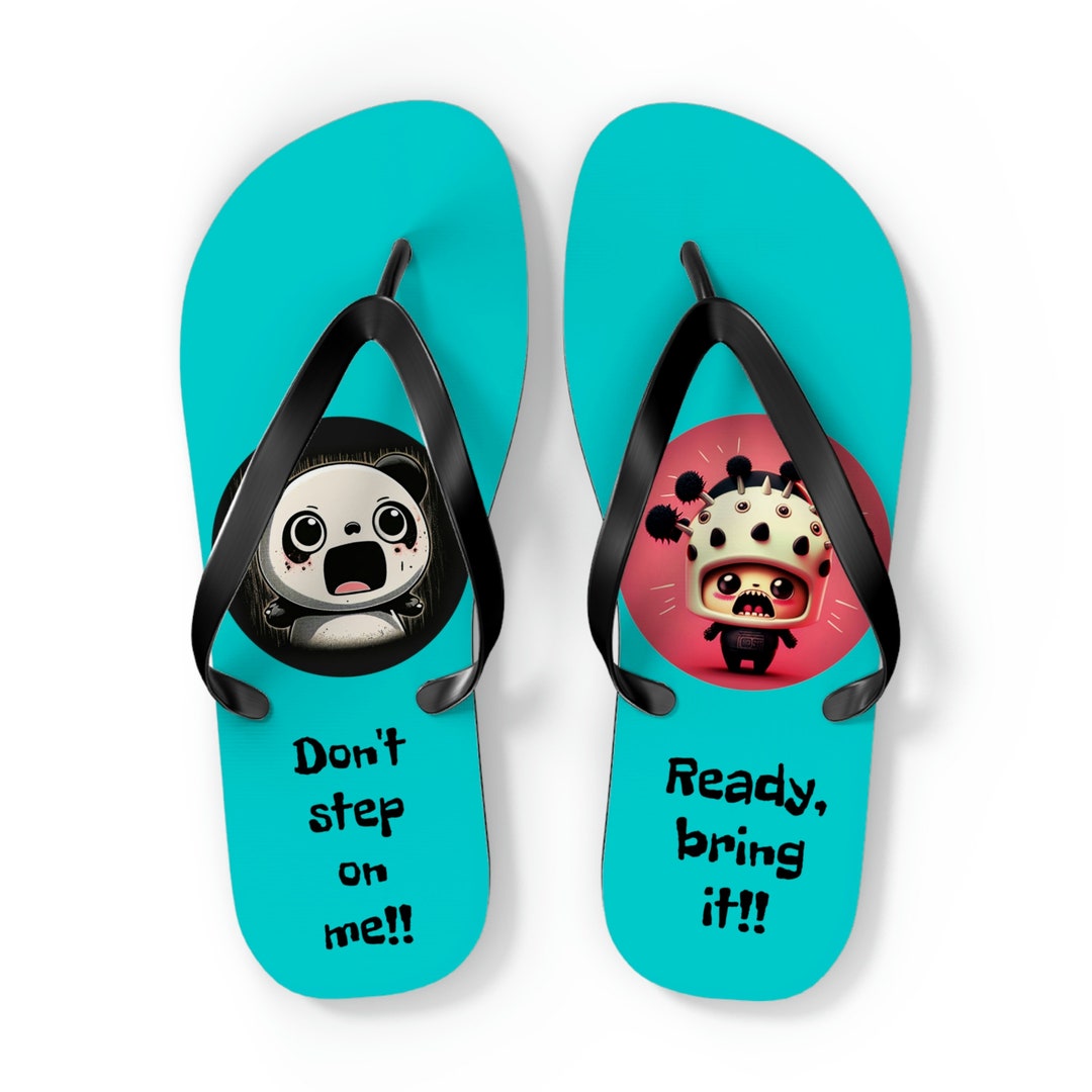 Flip Flops Cute Pandas Naughty Cute Footwear Slippers Panda Sandals Fun ...