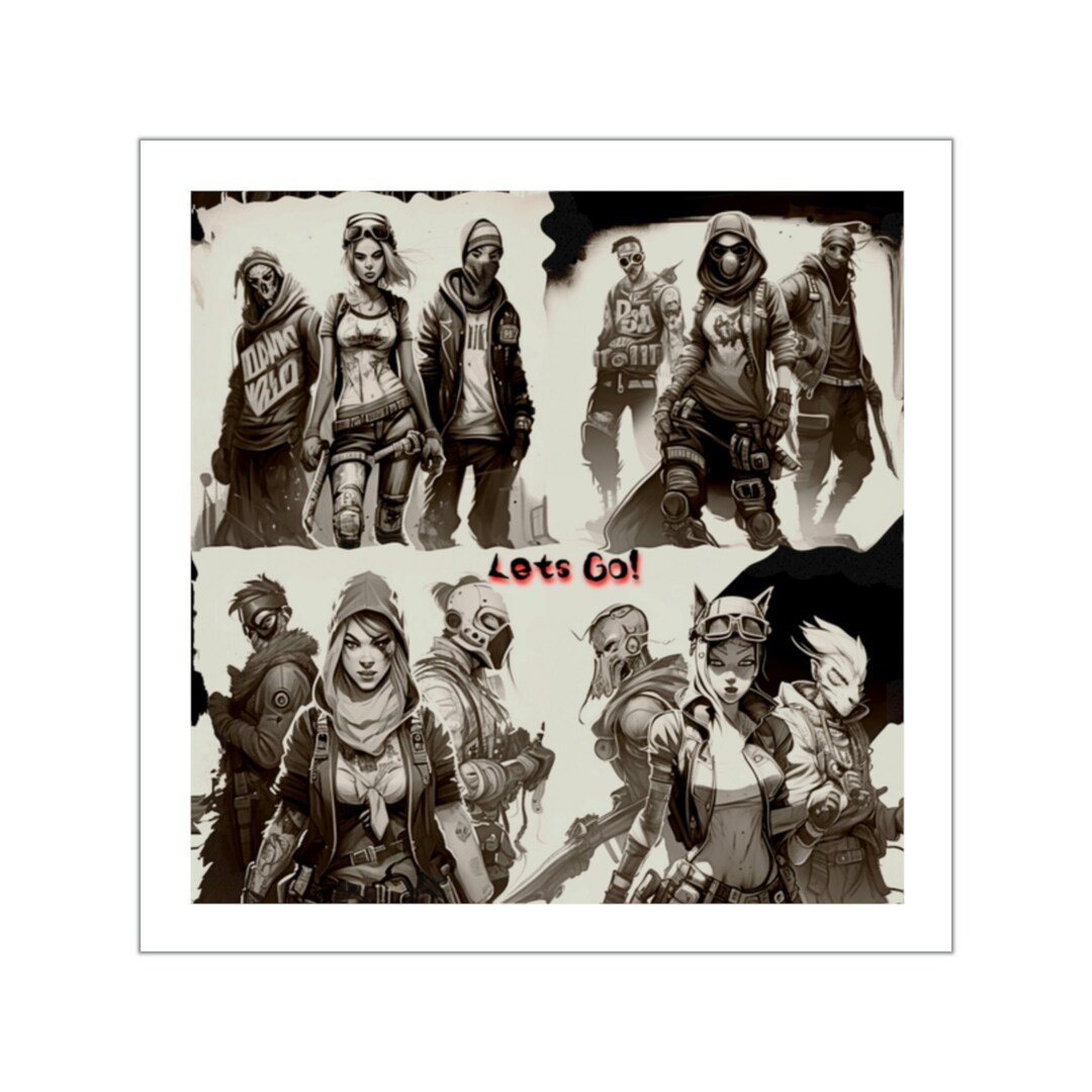 Square Vinyl Stickers Street Squad Stickers - Etsy