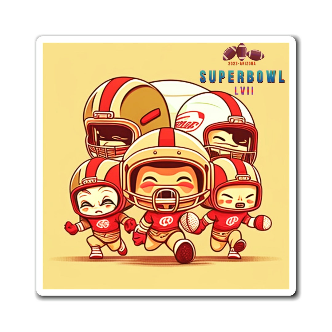 Magnet Football Cartoon Magnet Superbowel 2023 - Etsy