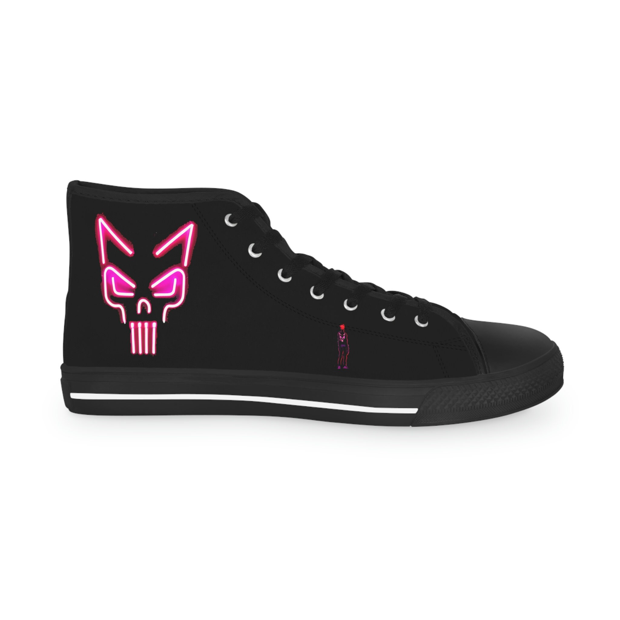Men's High Top Sneakers Comic Book Sneakers Comic Shoes Devil Skull ...