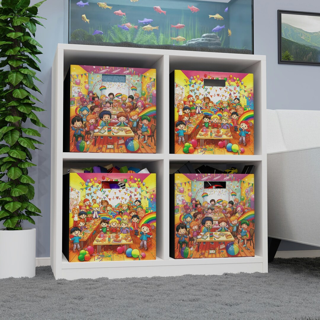 Classroom Felt Storage Box - Cartoon Class Party Version B - Etsy