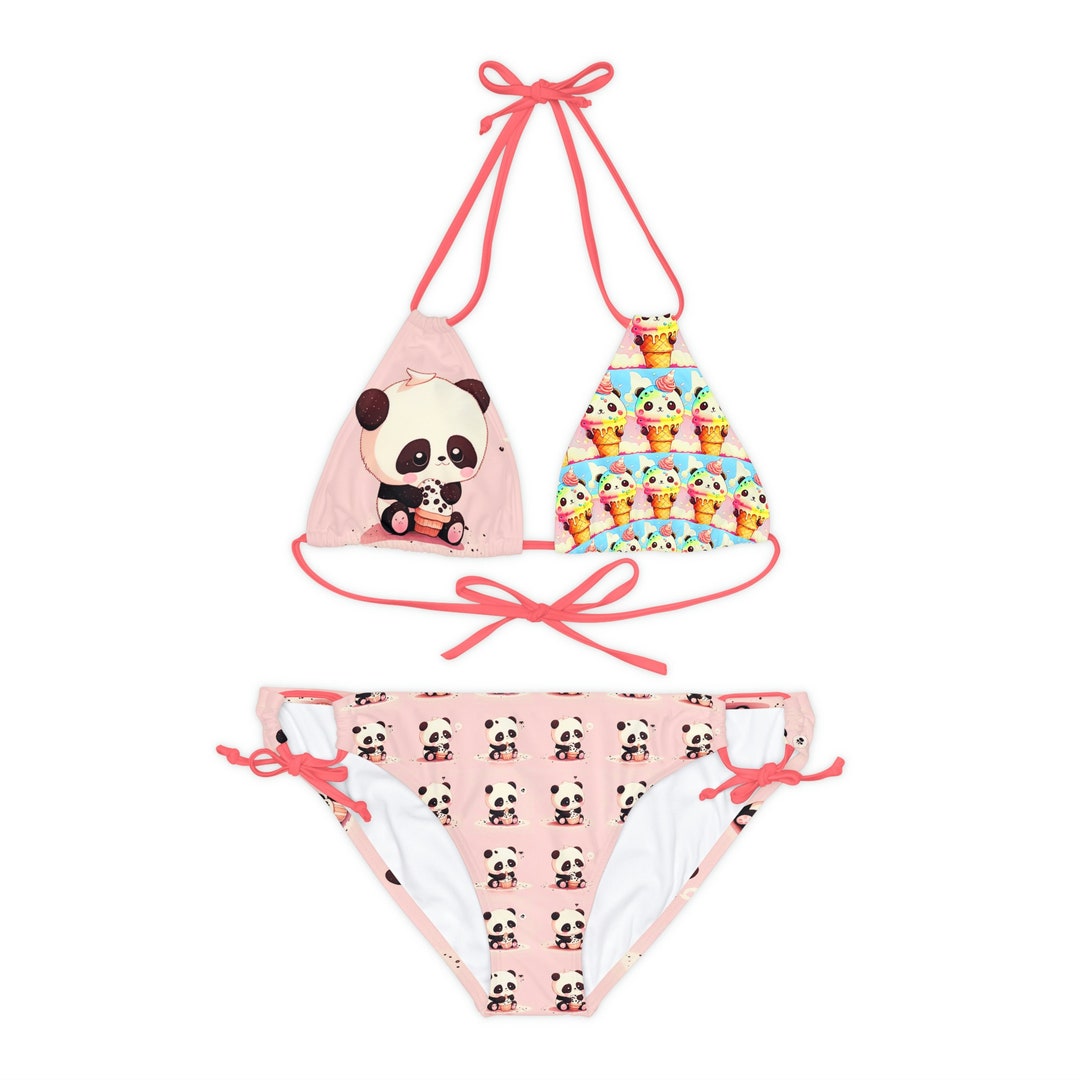 Ice Cream Panda Bikini Set - Strappy - Etsy