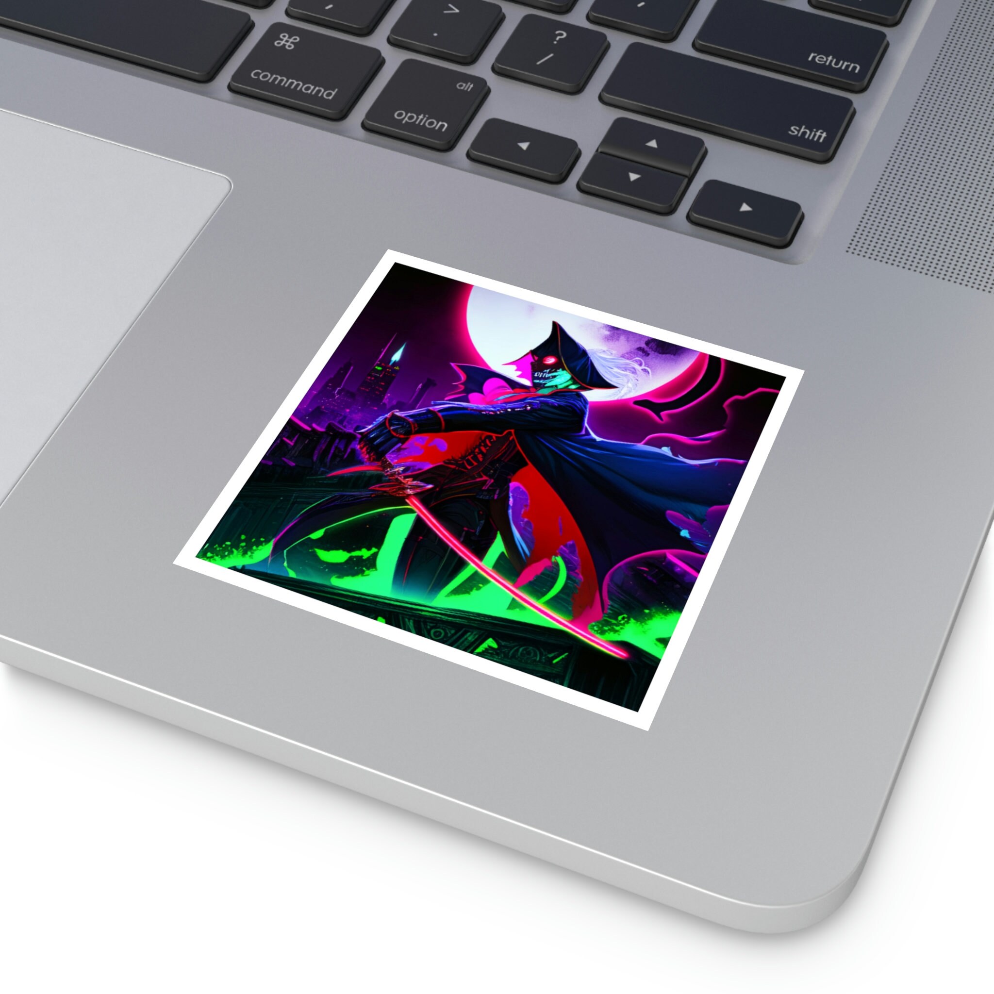 Square Vinyl Stickers Nerdy Vampire Villain Anime Villain Sticker - Etsy