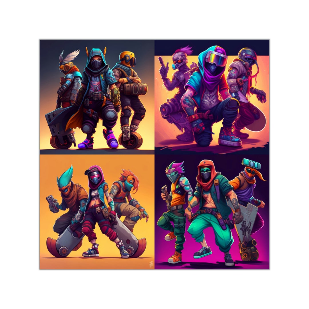 Square Vinyl Stickers Street Squad Stickers - Etsy