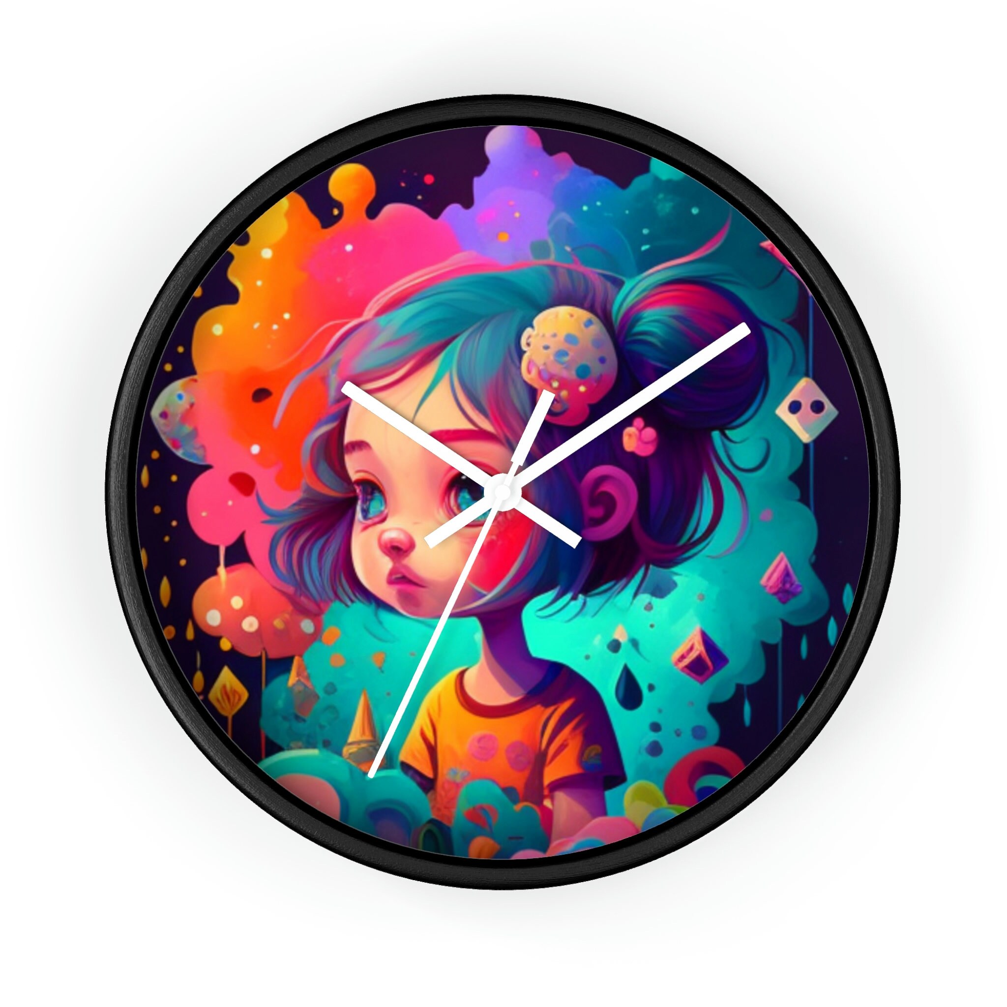 Wall Clock Anime Girl Clock - Etsy