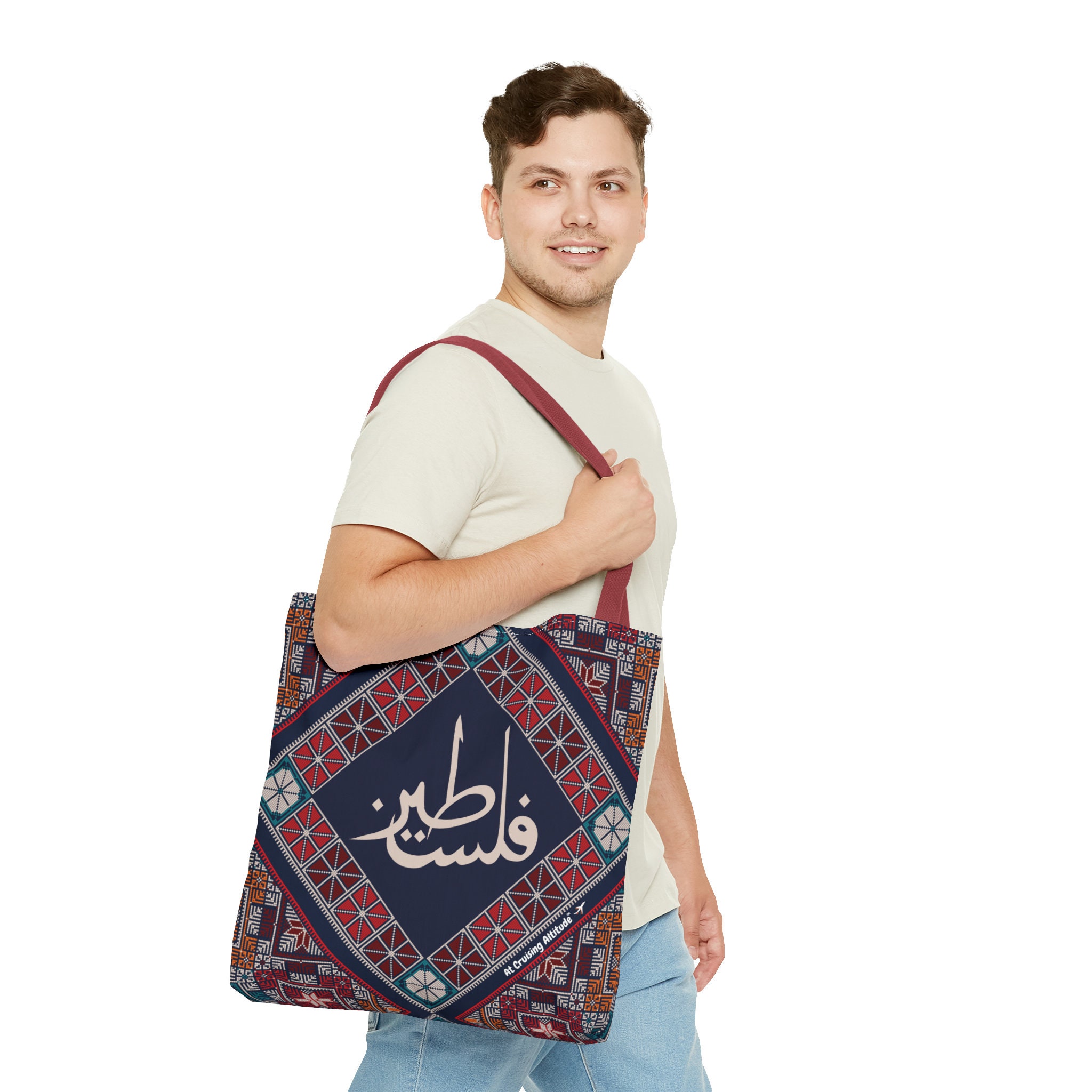 The State of Palestine Collection Palestine Tatreez Tote Bag 18x18 ...