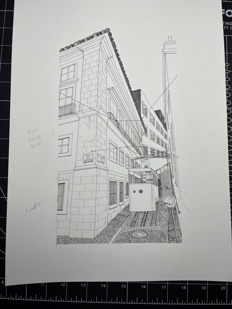 Lisbon Yellow Funicular (tram) Hand-drawn Printable - Etsy