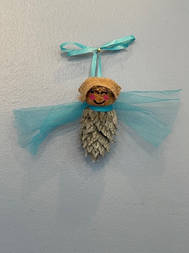 Magnolia Cone & Cork Angel - Aqua - Etsy
