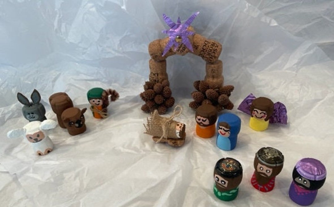 Cork Nativity Scene Full Set - Etsy