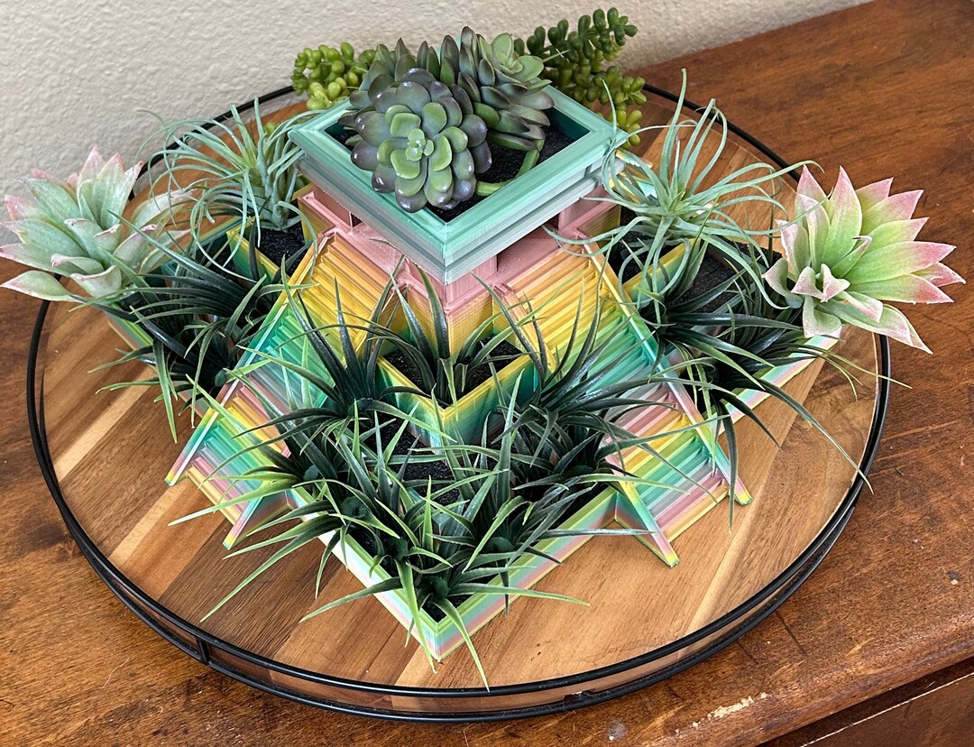 Large Aztec Temple Planter - Etsy