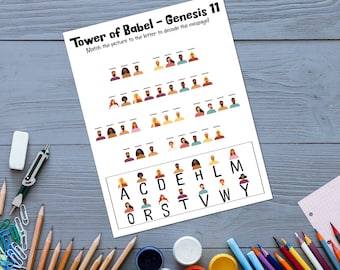 Tower of Babel 8 Scripture Activity Place Mats Genesis 11: 1-9 ...