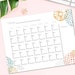 Printable Blank Circle Design Calendar - Etsy