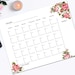 Printable Blank Rose Calendar - Etsy