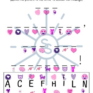 Valentine's Decoder Activity Sheet Bundle - Etsy