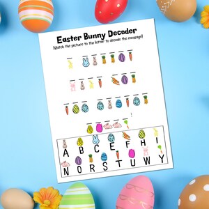 Easter Bunny Decoder Activity Sheet - Etsy