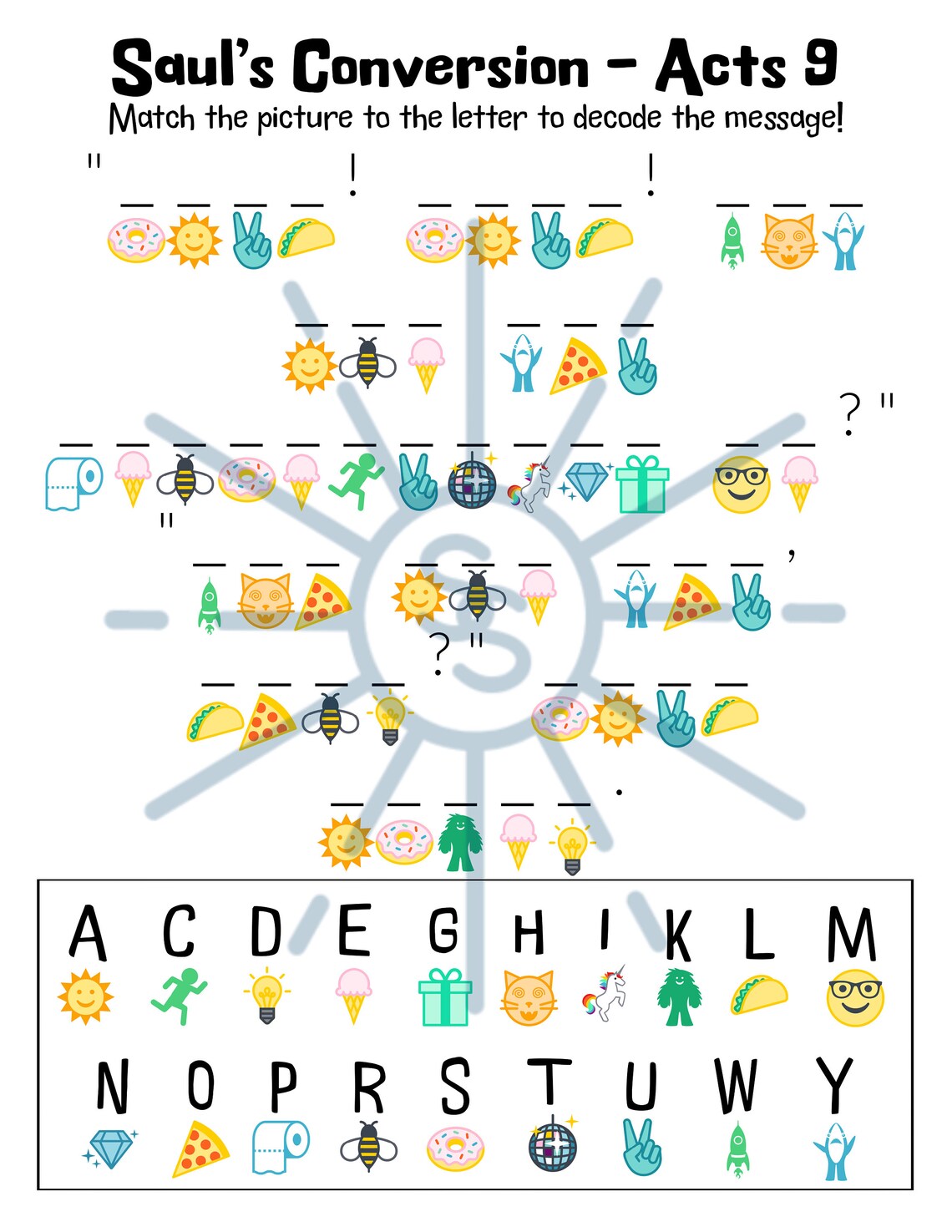 Saul's Conversion - Acts 9 Decoder - Etsy