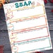 S.O.A.P. Page for Students - Etsy