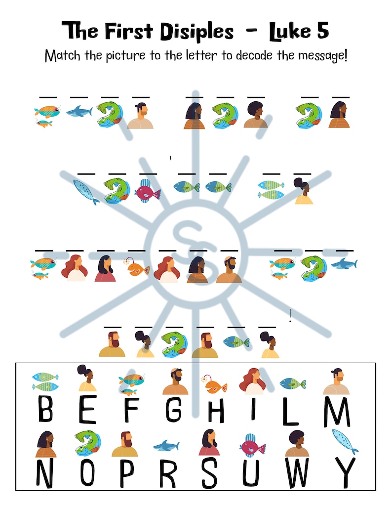 The First Disciples Decoder Activity Sheet - Etsy