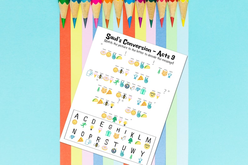 Saul's Conversion - Acts 9 Decoder - Etsy
