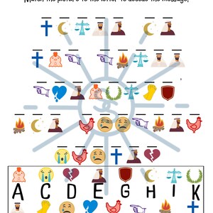 Peter Denies Jesus Decoder Activity Sheet - Etsy